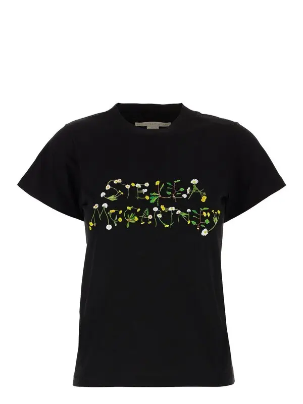 Stella McCartney Floral Embroidered T-shirt - Multicolor