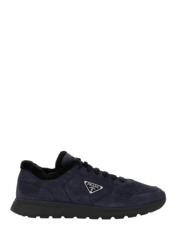 Prada Leather Sneakers - Blue