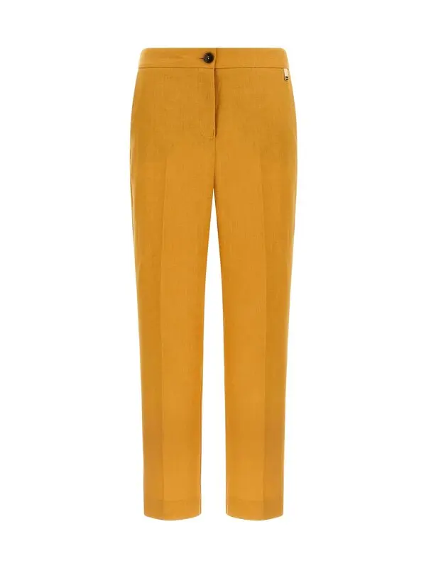 Herno Linen Trousers - Orange