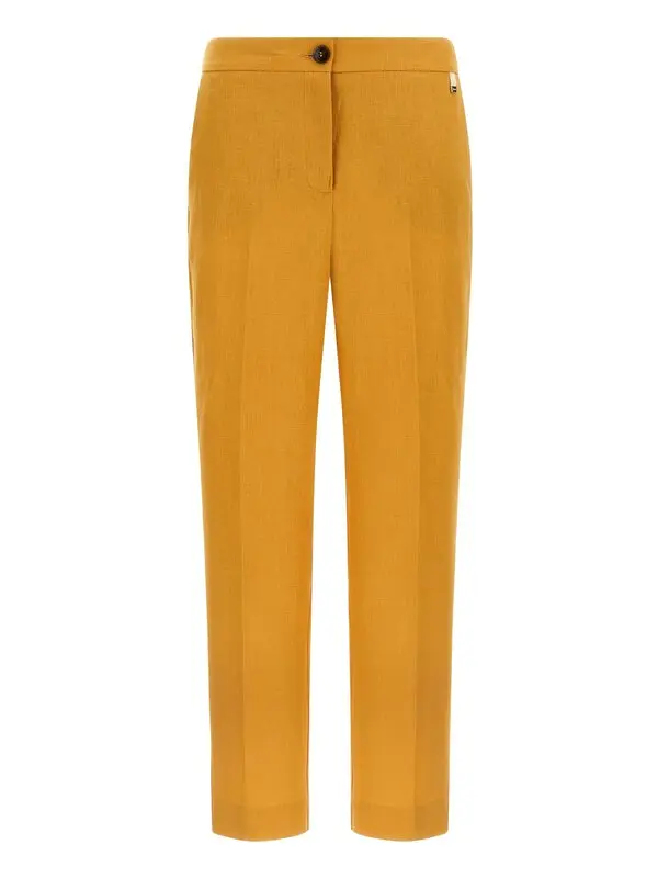 Herno Linen Trousers - Orange