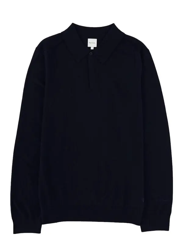 Paul Smith Merino Wool Polo Shirt - Blue
