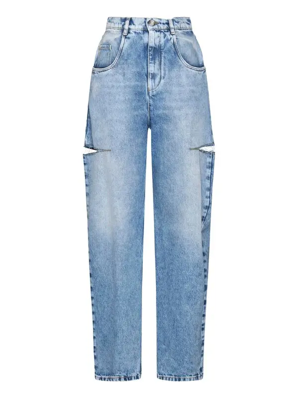 MAISON MARGIELA High-waisted Wide-leg Jeans - Multicolor