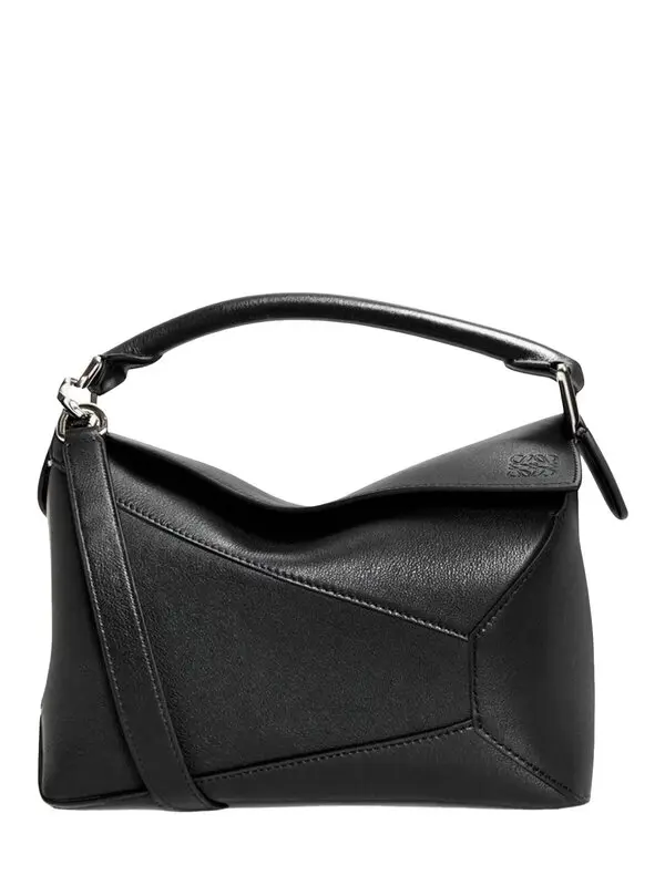 Loewe Puzzle Edge Leather Handbag - Black