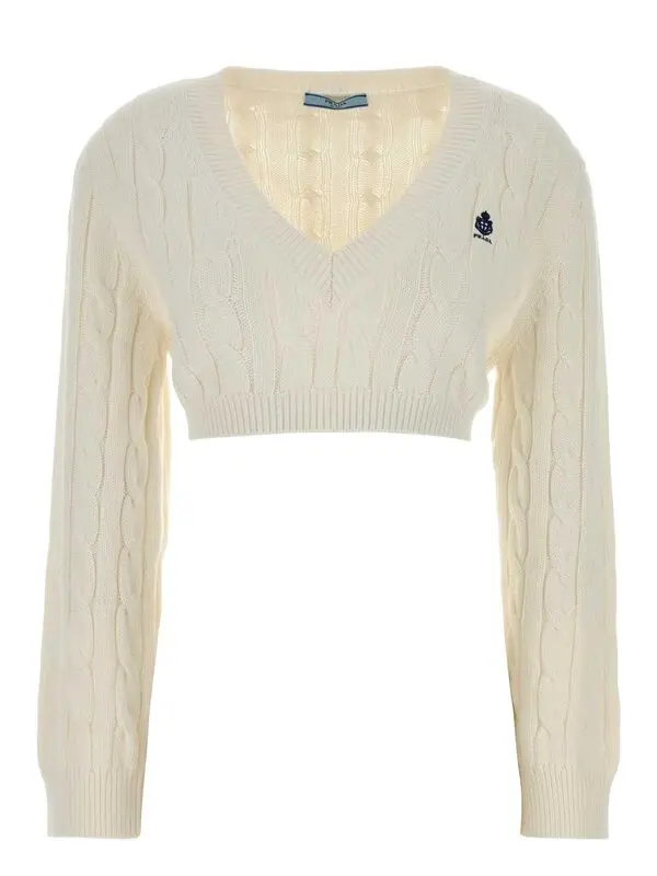 Prada Cotton Sweater - White