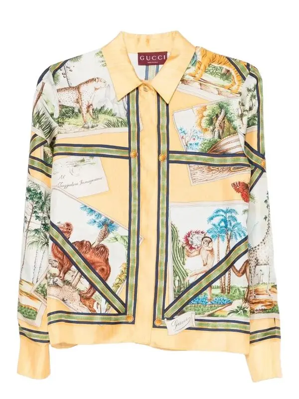 Gucci Viaggiatore Immaginario Silk Shirt - Multicolor