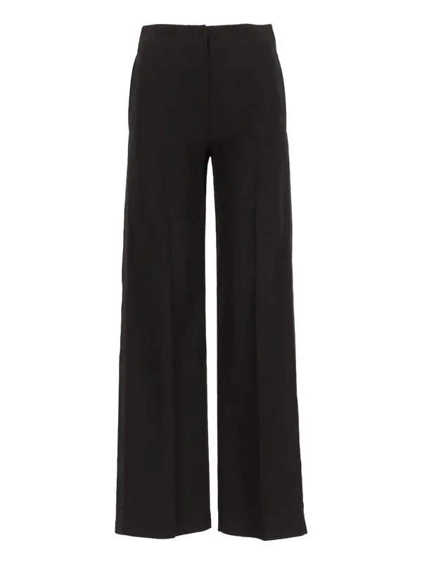 FORTE_FORTE Tailored Wool Blend Trousers - Black