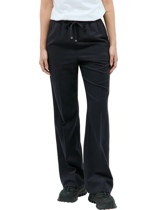 Moncler Wool-blend Drawstring Trackpants - Blue