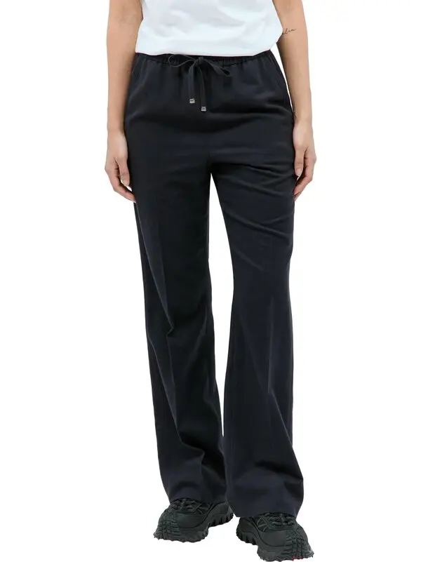 Moncler Wool-blend Drawstring Trackpants - Blue