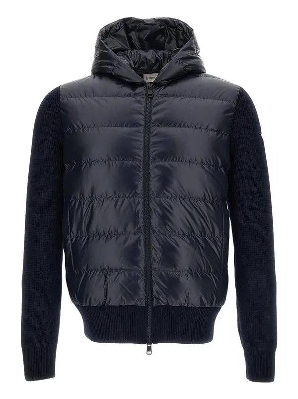 Moncler Padded Hood Cardigan Jacket - Multicolor