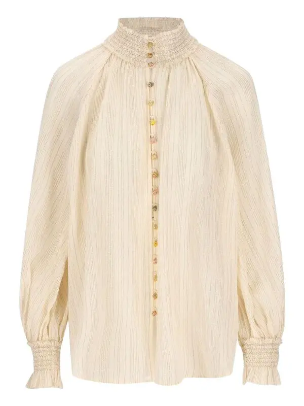 Zimmermann Aster Cotton And Silk Blouse - Multicolor