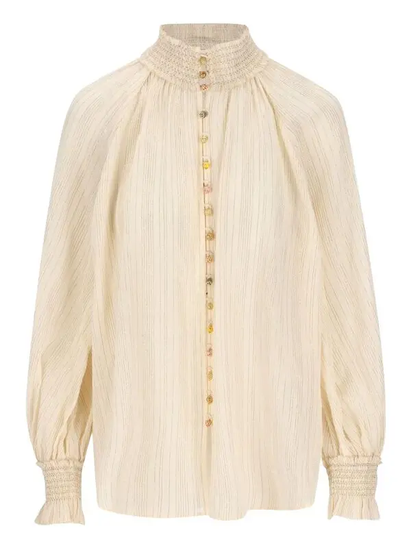 Zimmermann Aster Cotton And Silk Blouse - Multicolor