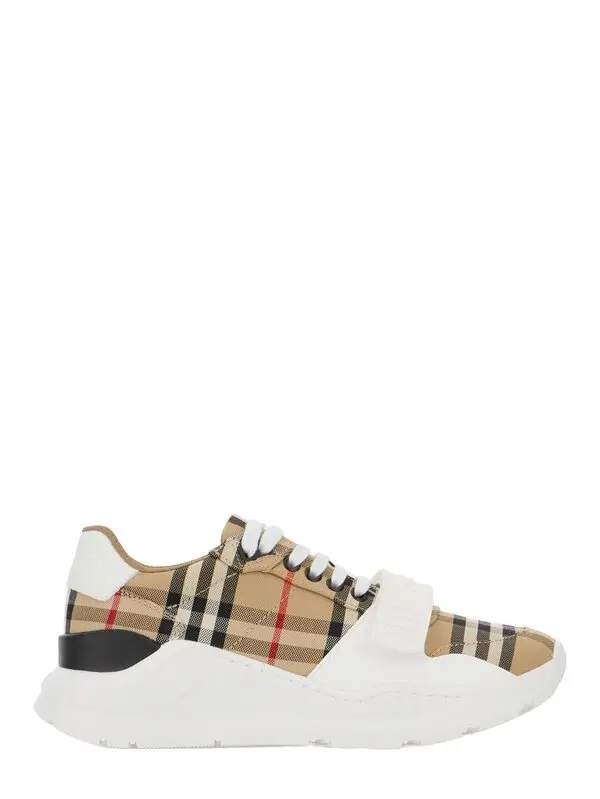 Burberry Checked Lace-up Sneakers - Multicolor