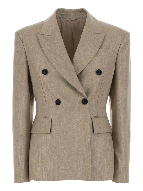 Brunello Cucinelli Cappuccino Twill Blazer - Brown