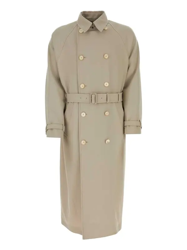 Prada Gabardine Trench Coat - Brown