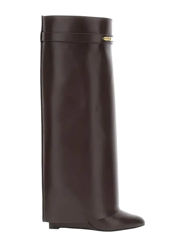 Givenchy Pointed Toe Wedge Boots - Brown