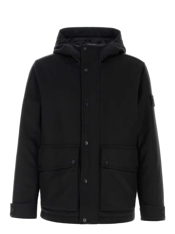 Stone Island Wool Blend Jacket - Black