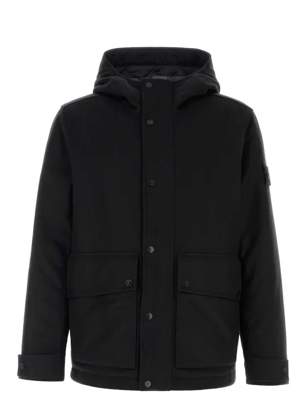 Stone Island Wool Blend Jacket - Black