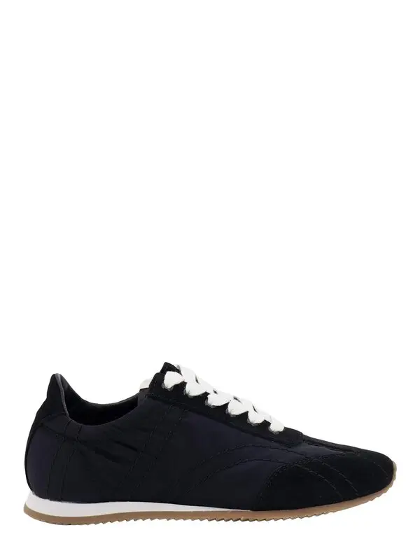 TOTEME Nylon And Suede Sneakers With All-over Stitching - Black