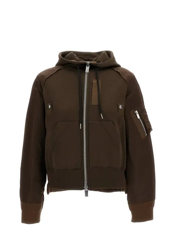 Sacai Sponge Sweat X Nylon Twill Hoodie - Multicolor
