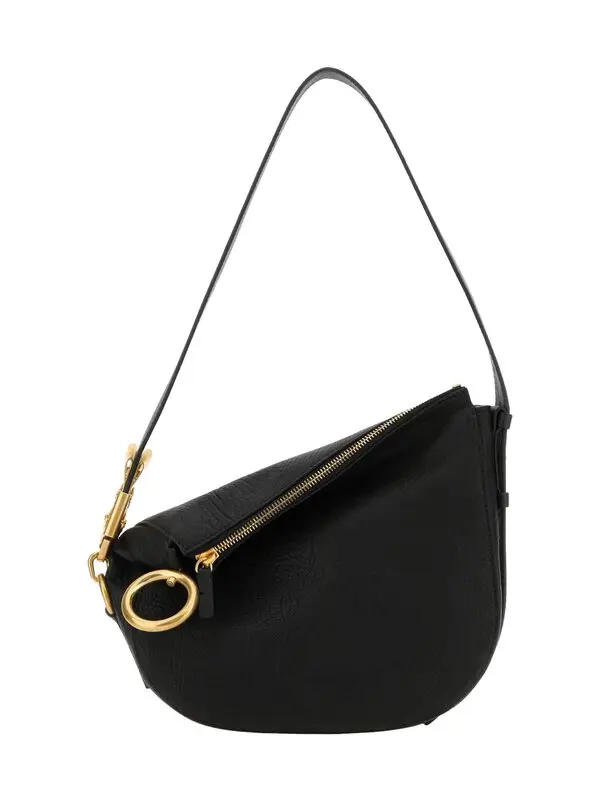 Burberry Leather Knight Small Shoulder Bag - Black