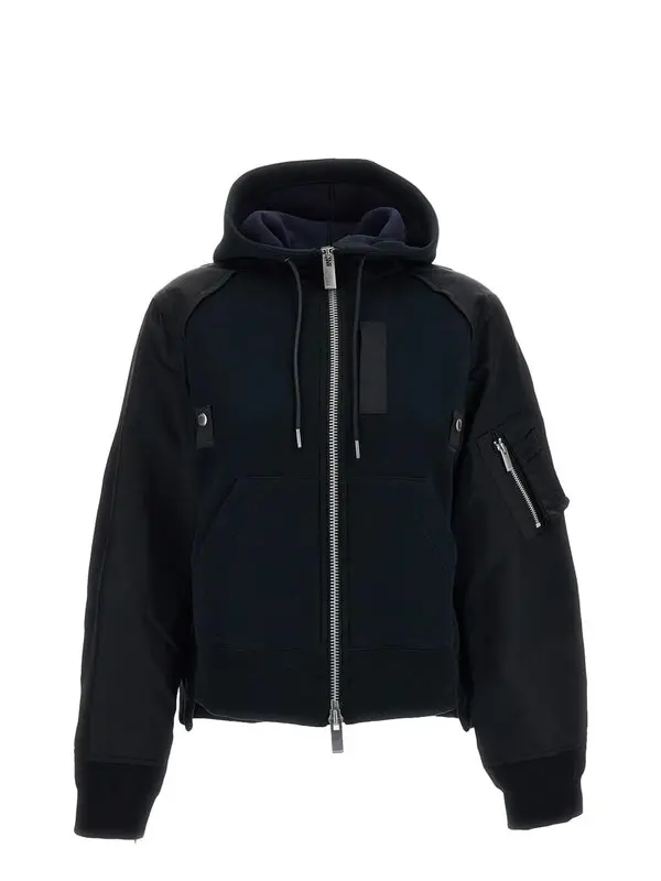 Sacai Sponge Sweat X Nylon Twill Hoodie - Multicolor