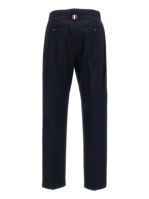 Thom Browne Tapered Chino In Wrinkle Free Cotton Suiting - Multicolor