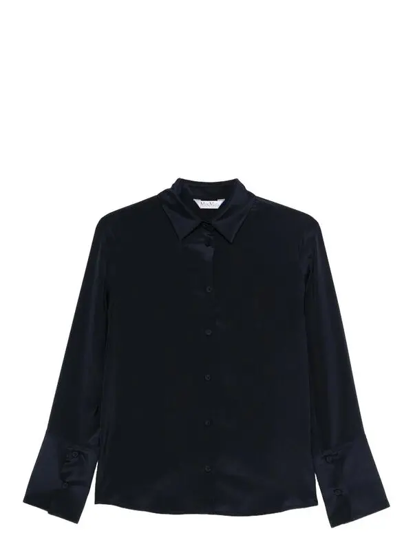 Max Mara Silk Elastane Blouse - Blue