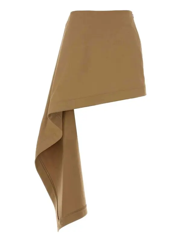 Loewe Cotton Blend Mini Skirt - Brown