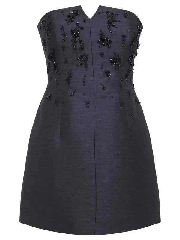 Alberta Ferretti Tailoring Off Shoulder Dress - Gray