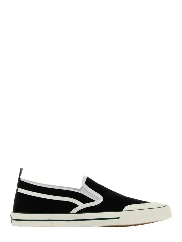 Gucci Abstract-pattern Canvas Slip-on Sneakers With Elasticated Inserts - Black