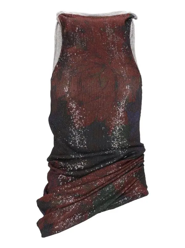 MAISON MARGIELA Printed Draped Top - Multicolor