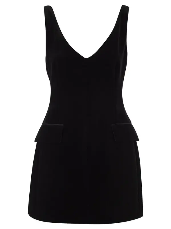 Sportmax Structured Mini Dress - Black