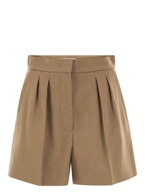 Max Mara Tailored Camel Shorts - Brown