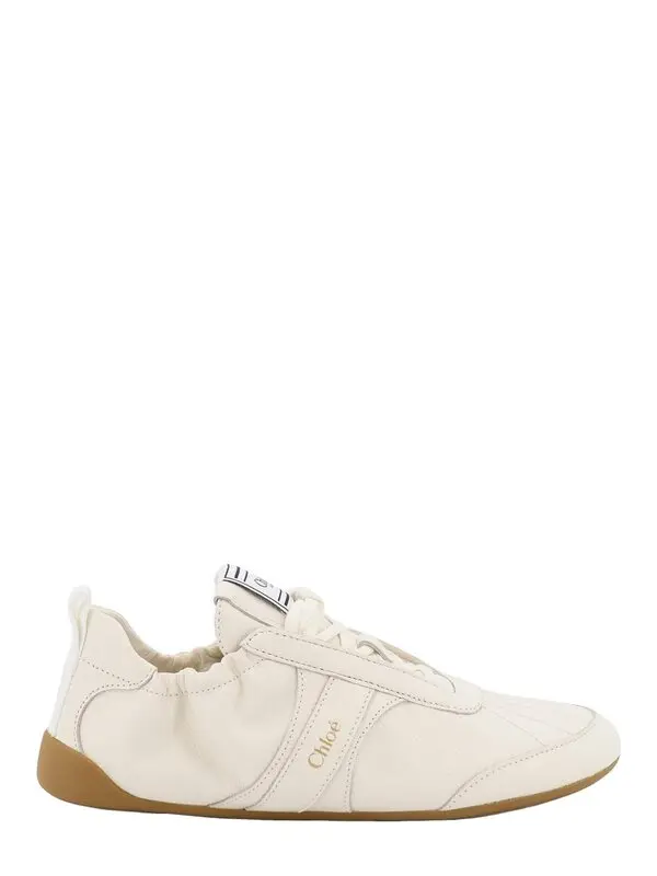 Chloé Kick Leather Sneakers With Side Logo - Multicolor