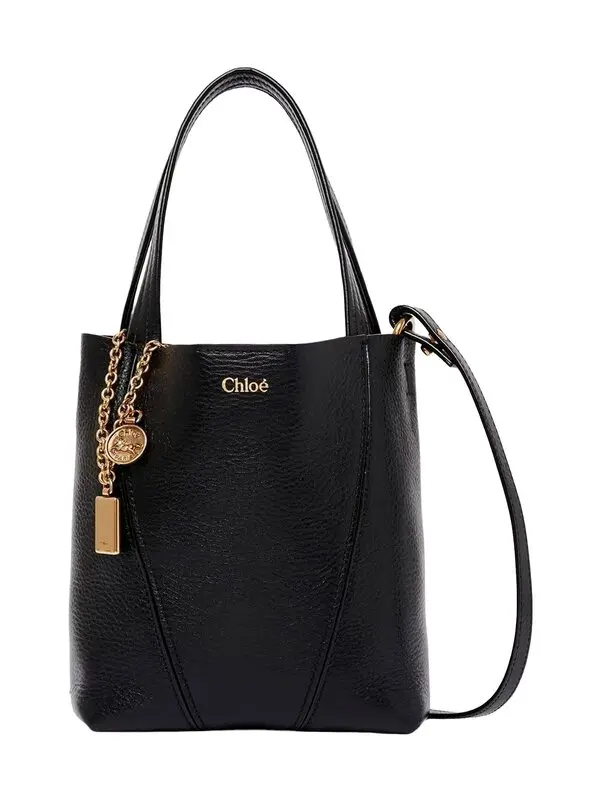 Chloé Spin Leather Crossbody Bag - Black