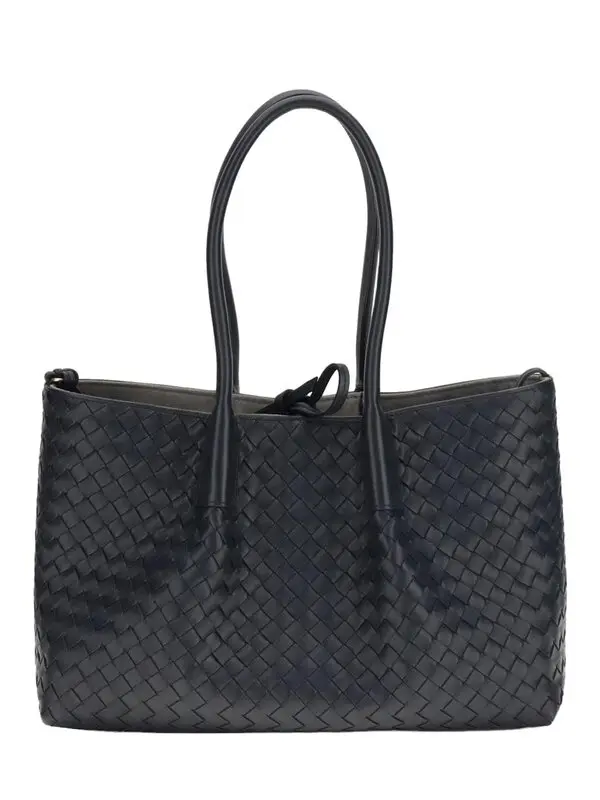 Bottega Veneta Pinacoteca Medium Woven Leather Bag - Blue