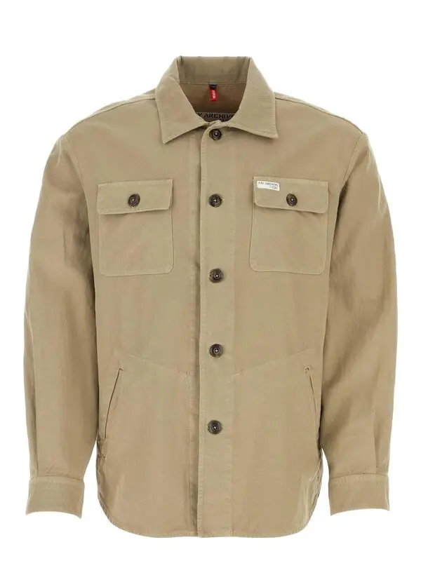 FAY Cappuccino Cotton Blend Shirt - Brown
