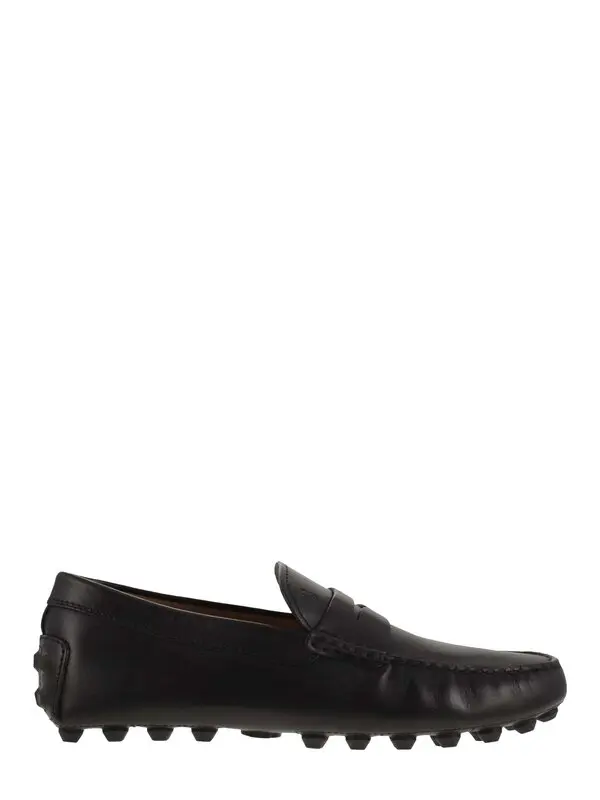 TOD'S Gommino Bubble Leather Loafers - Black