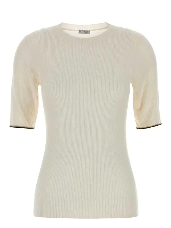 Brunello Cucinelli Cashmere Blend T-shirt - White