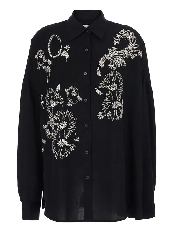 Dries Van Noten Embellished Viscose Blouse - Multicolor