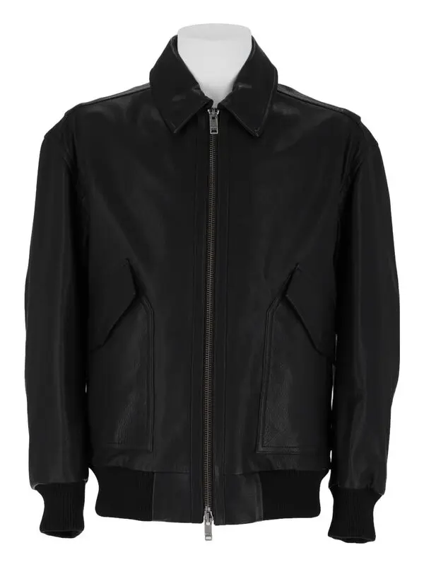 BOSS Josual Leather Jacket - Black
