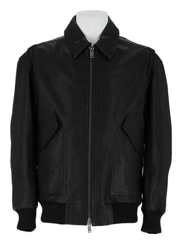 BOSS Josual Leather Jacket - Black