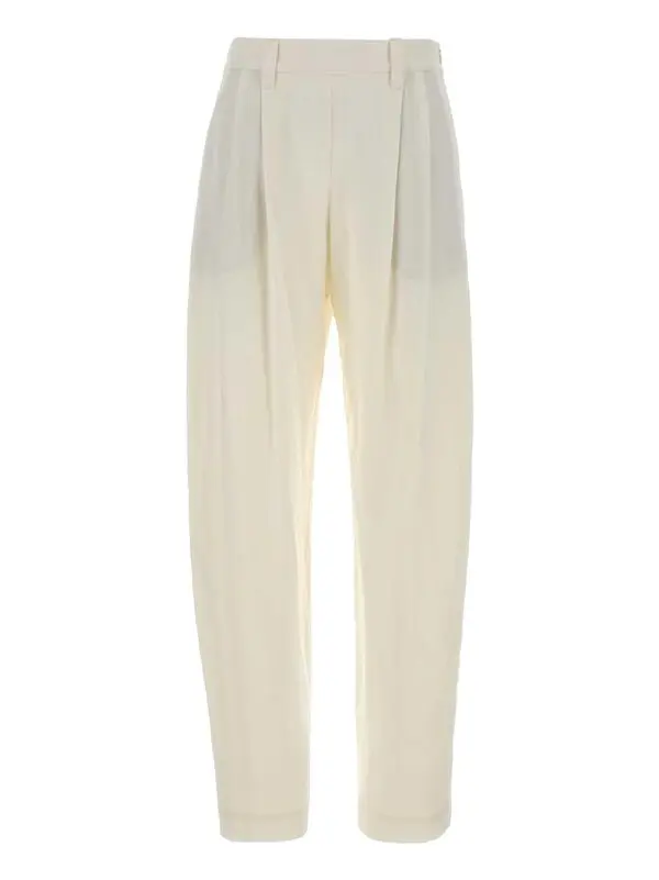 Brunello Cucinelli Crepe Pant - White