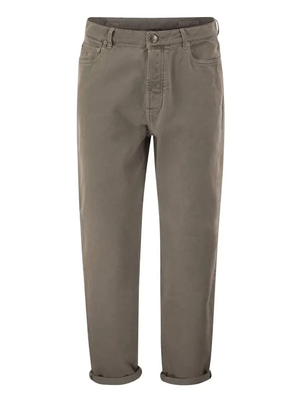 Brunello Cucinelli Five-pocket Cotton Jeans With A Contemporary Silhouette - Multicolor
