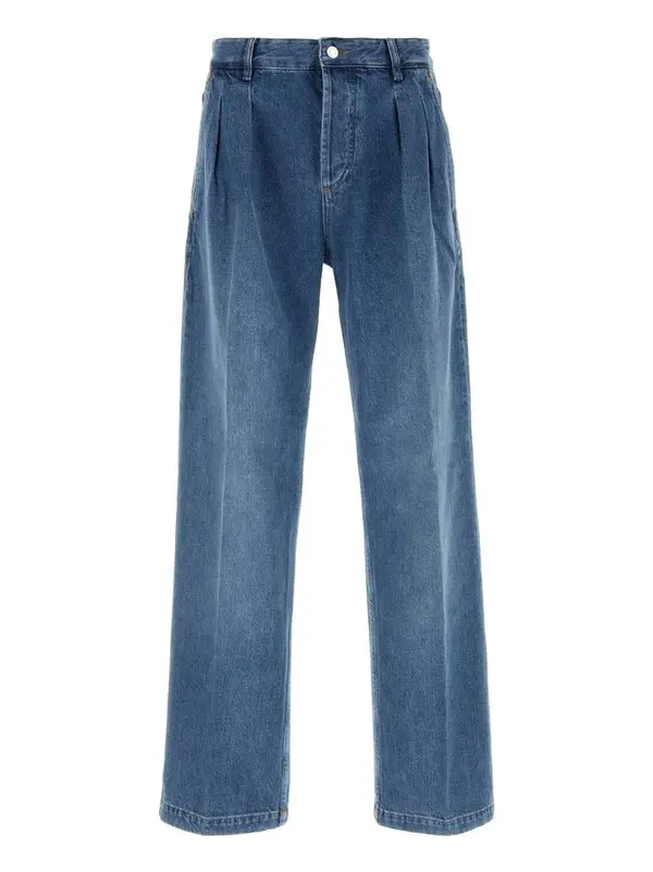 MARINE SERRE Light Denim Straight Jeans - Blue