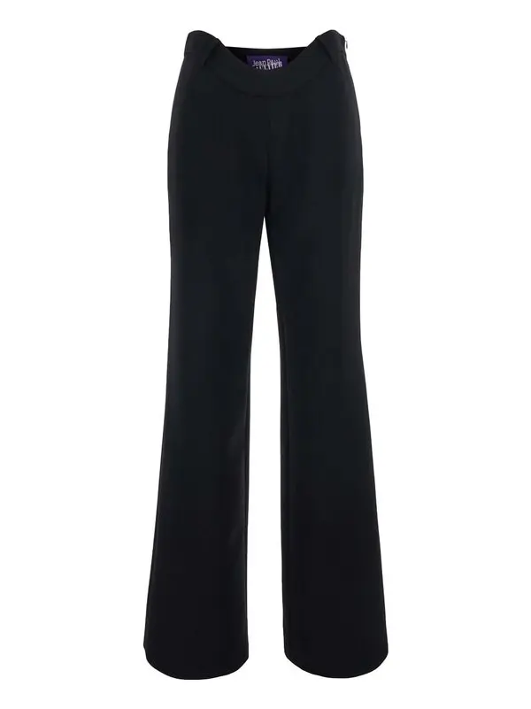 JEAN PAUL GAULTIER Tech Fabric Wavy Waist Trousers - Multicolor