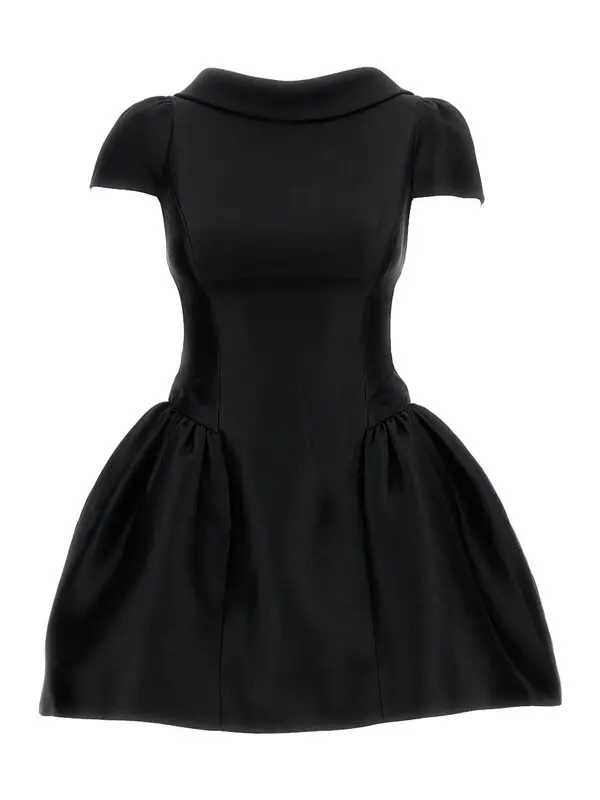 SELF-PORTRAIT Taffeta Collared Mini Dress - Multicolor