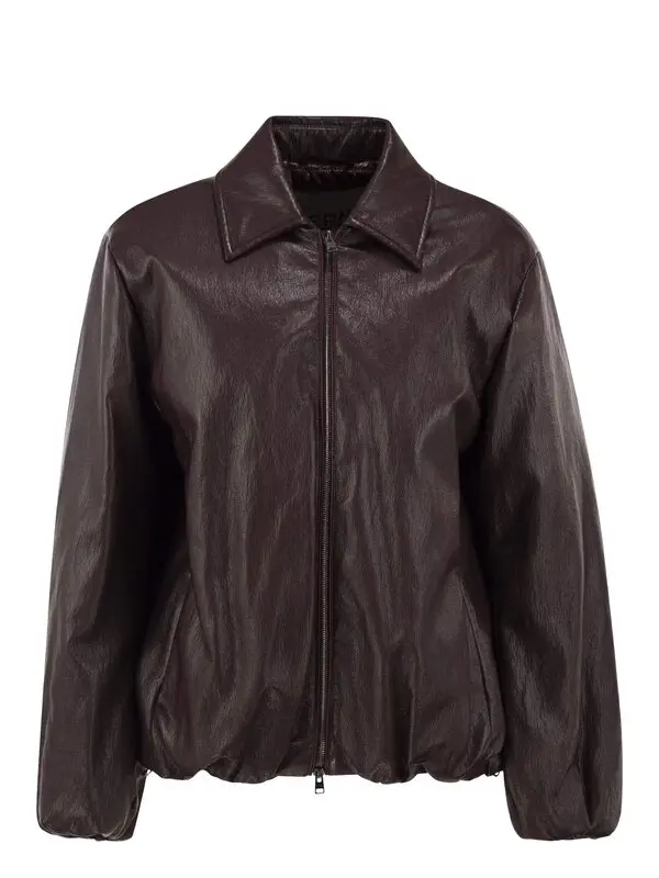 Herno Faux Leather-effect Padded Bomber Jacket - Multicolor