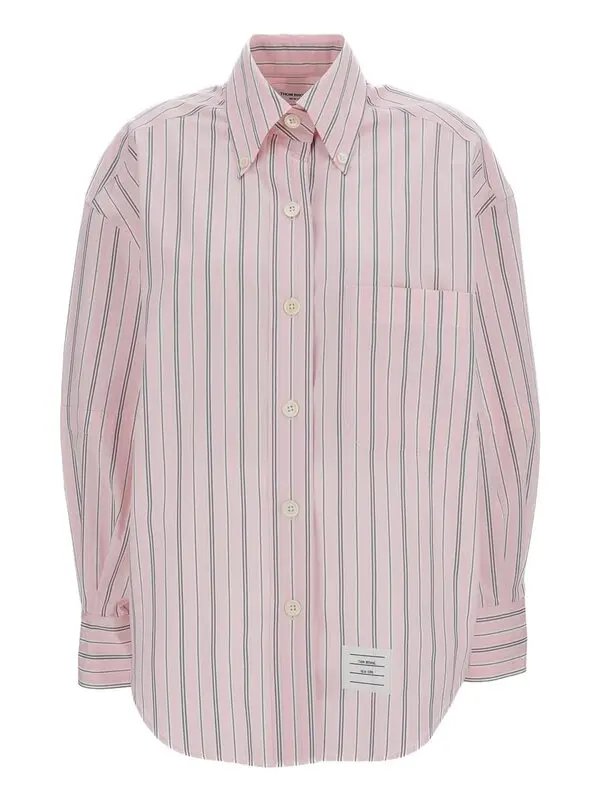 Thom Browne Supersized Striped Cotton Shirt - Multicolor