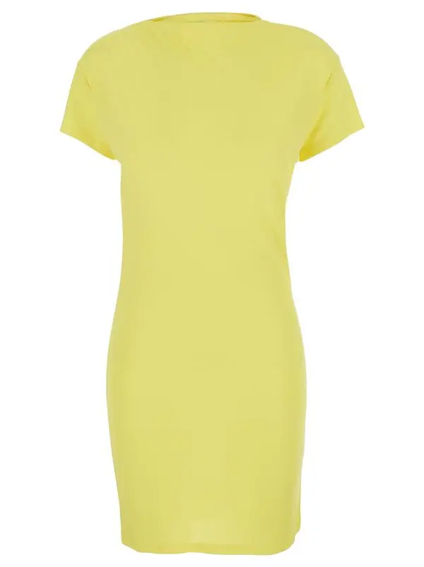 Jacquemus La Robe Mistral' Yellow Dress With Boat Neckline And Open Back With Draping In Viscose For - Multicolor